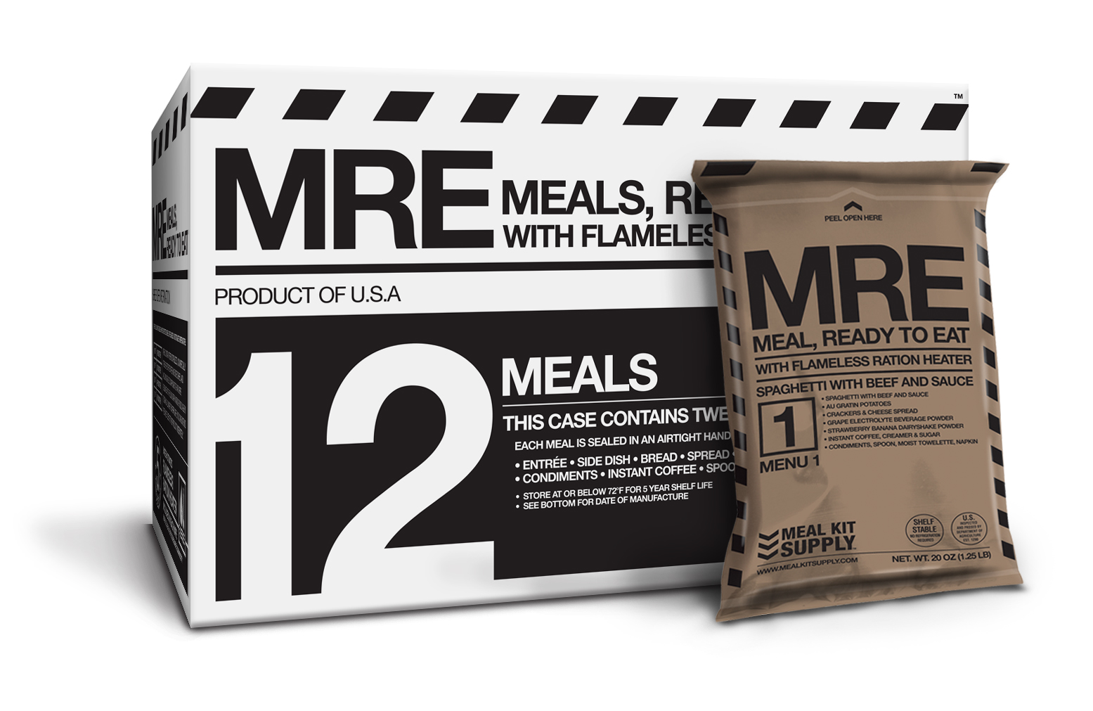 MRE 12-Pack 3 Course with Heaters | MRE Marketplace