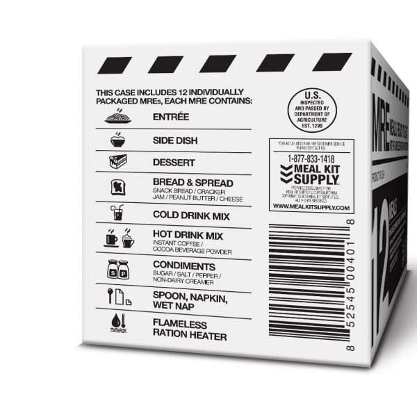 MRE 12-Pack, 3-Course Meals with Flameless Ration Heaters & 5-Year ...